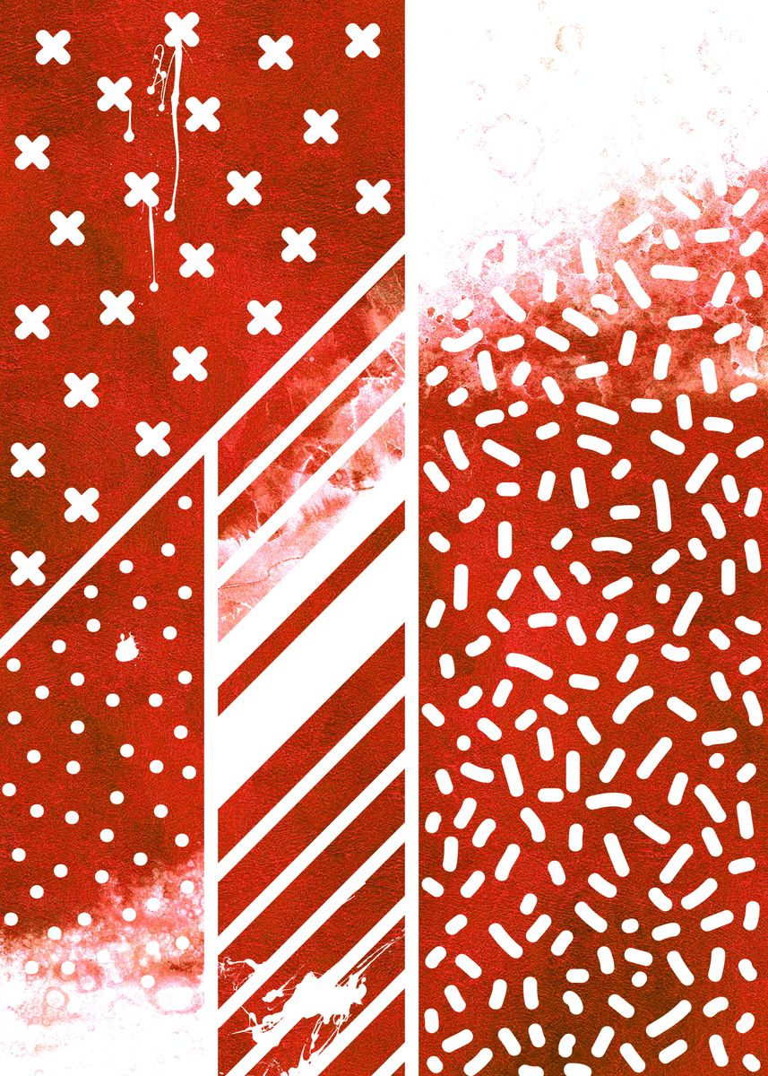 'Artistic Red Grunge Rust' Poster, picture, metal print, paint by ...