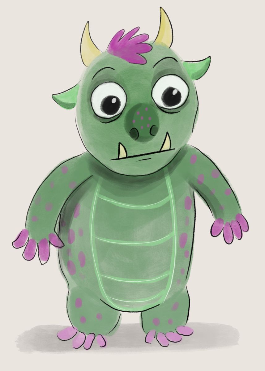 'Little monster' Poster, picture, metal print, paint by Matt Corrigan ...