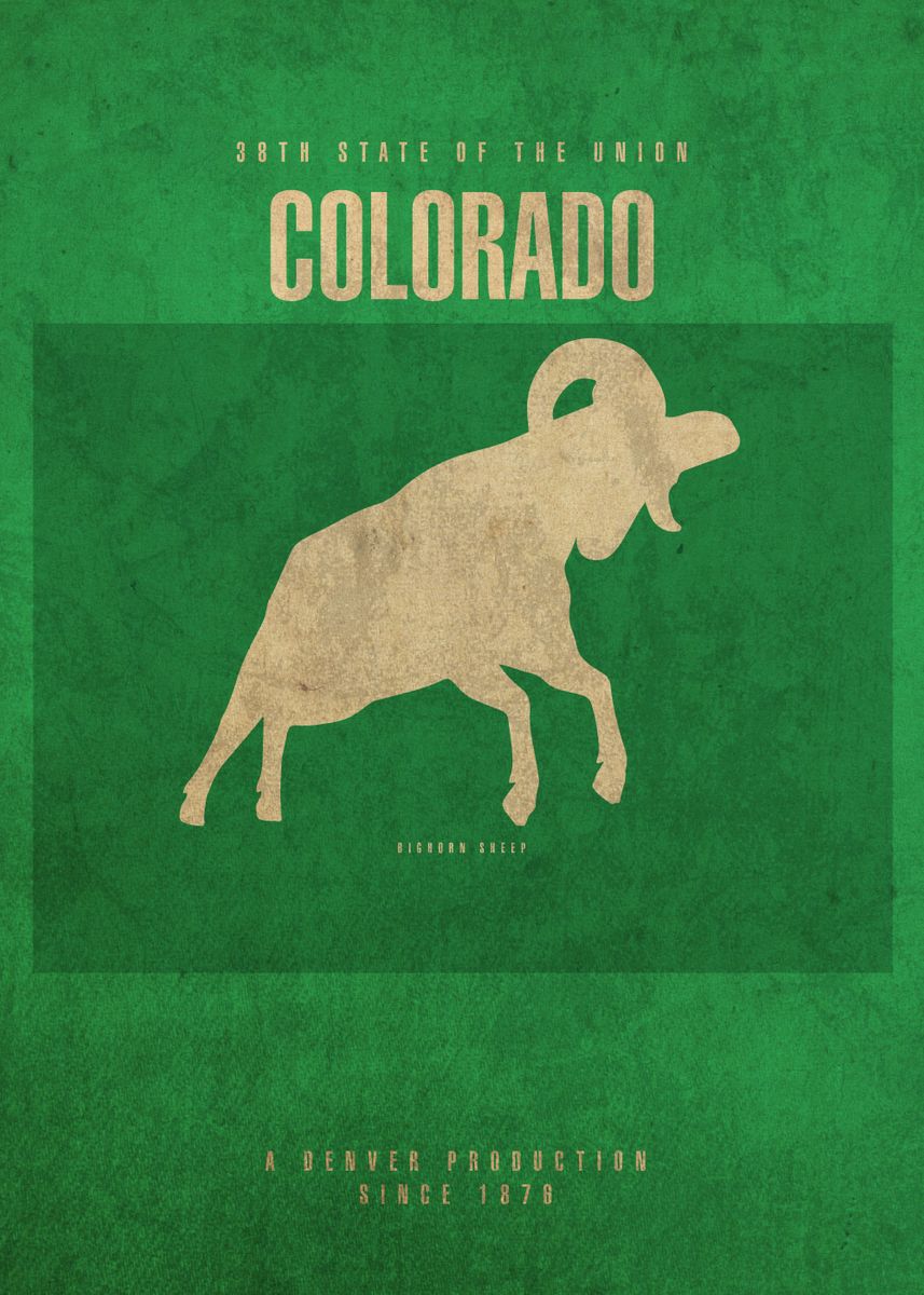'Colorado State Facts' Poster, picture, metal print, paint by Design ...