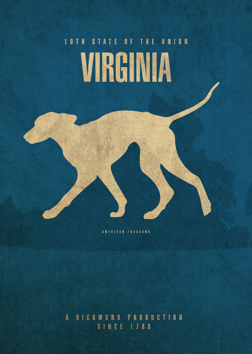 'Virginia State Facts' Poster by Design Turnpike | Displate