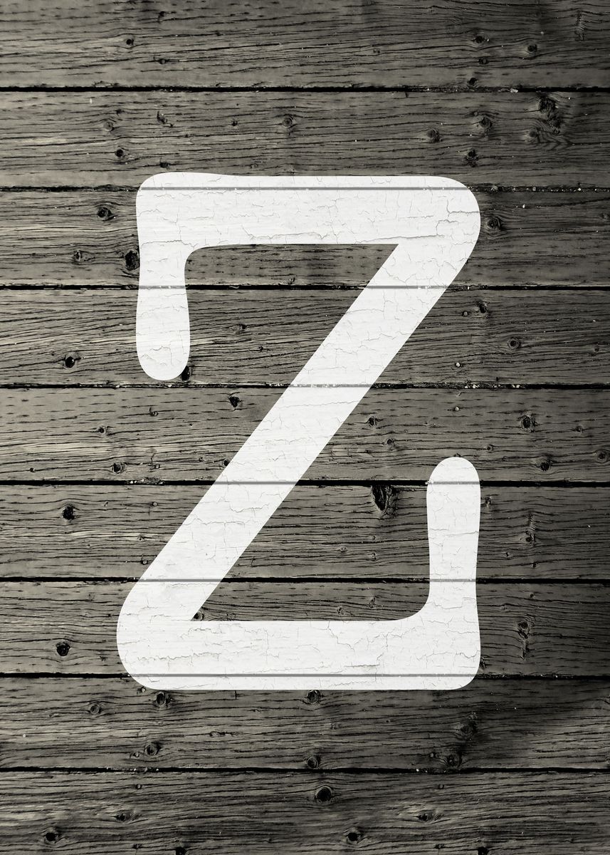 'Letter Z on Barn Wood' Poster by Design Turnpike | Displate