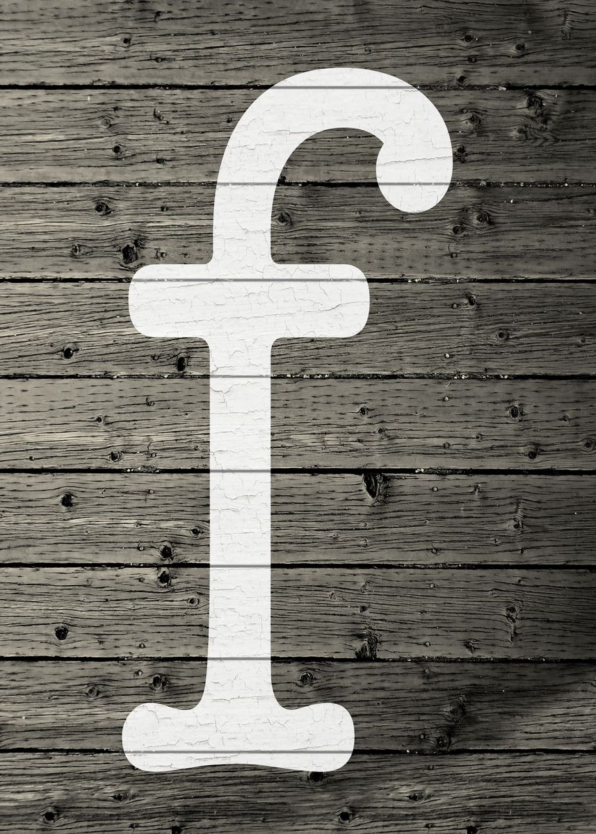 'Letter F on Barn Wood' Poster, picture, metal print, paint by Design ...