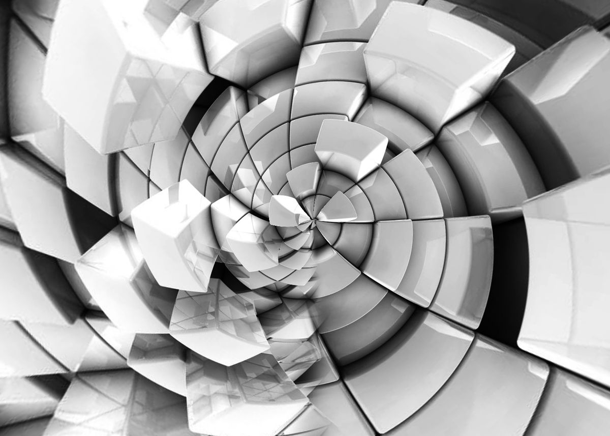 'distorted space' Poster by luigi diamanti | Displate