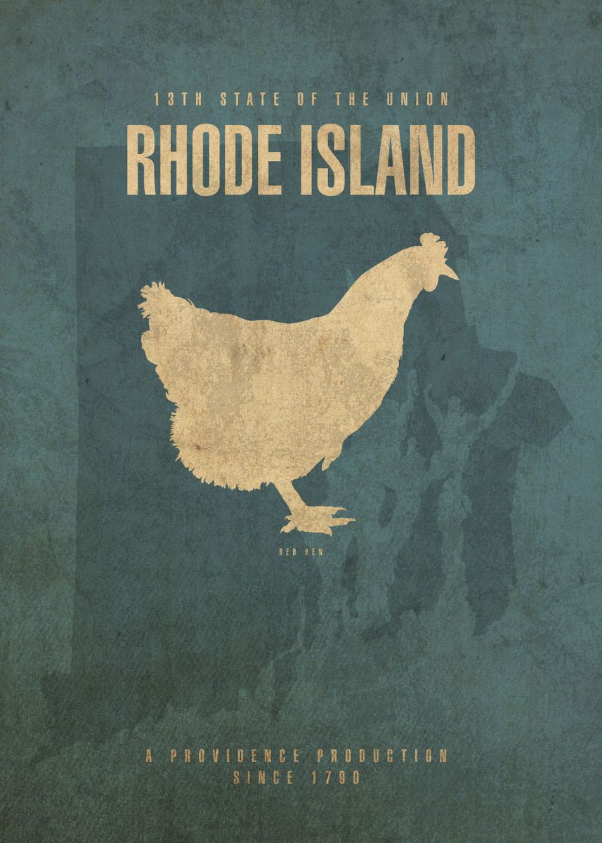 'Rhode Island State Facts' Poster, picture, metal print, paint by ...