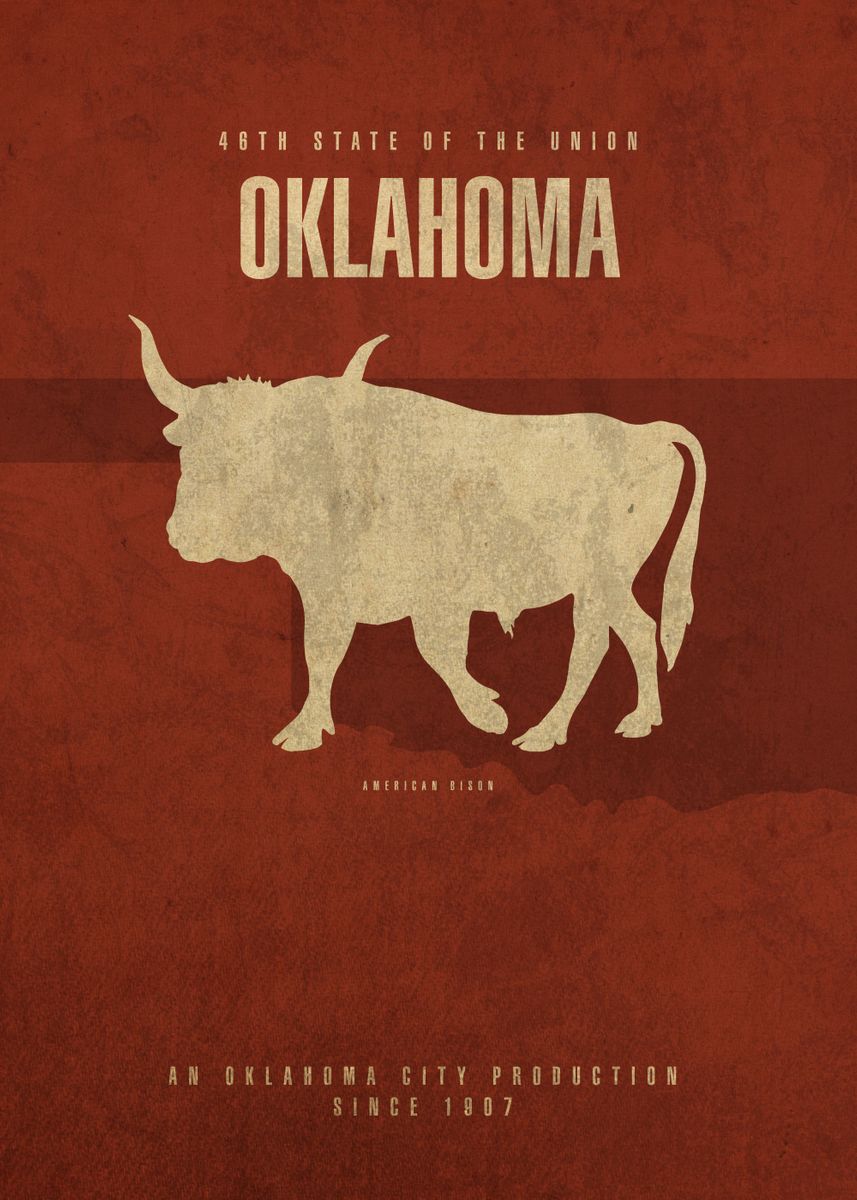 'Oklahoma State Facts' Poster by Design Turnpike | Displate
