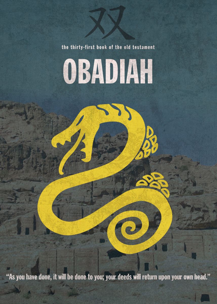 'Obadiah Book of the Bible' Poster, picture, metal print, paint by ...