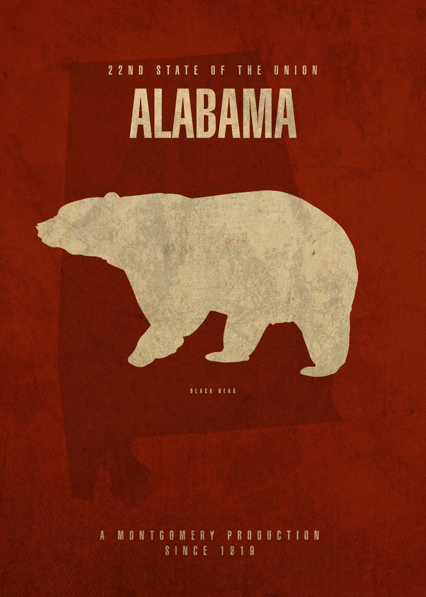 'Alabama State Facts' Poster by Design Turnpike | Displate