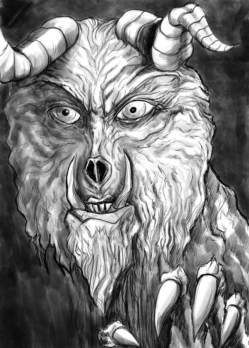 'The Beast' Poster, picture, metal print, paint by Matt Corrigan | Displate