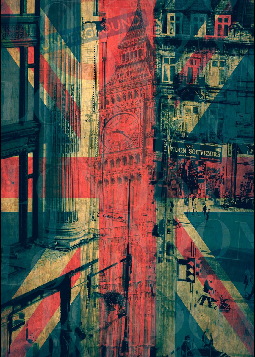 'LDN' Poster, picture, metal print, paint by Vlad Isac | Displate