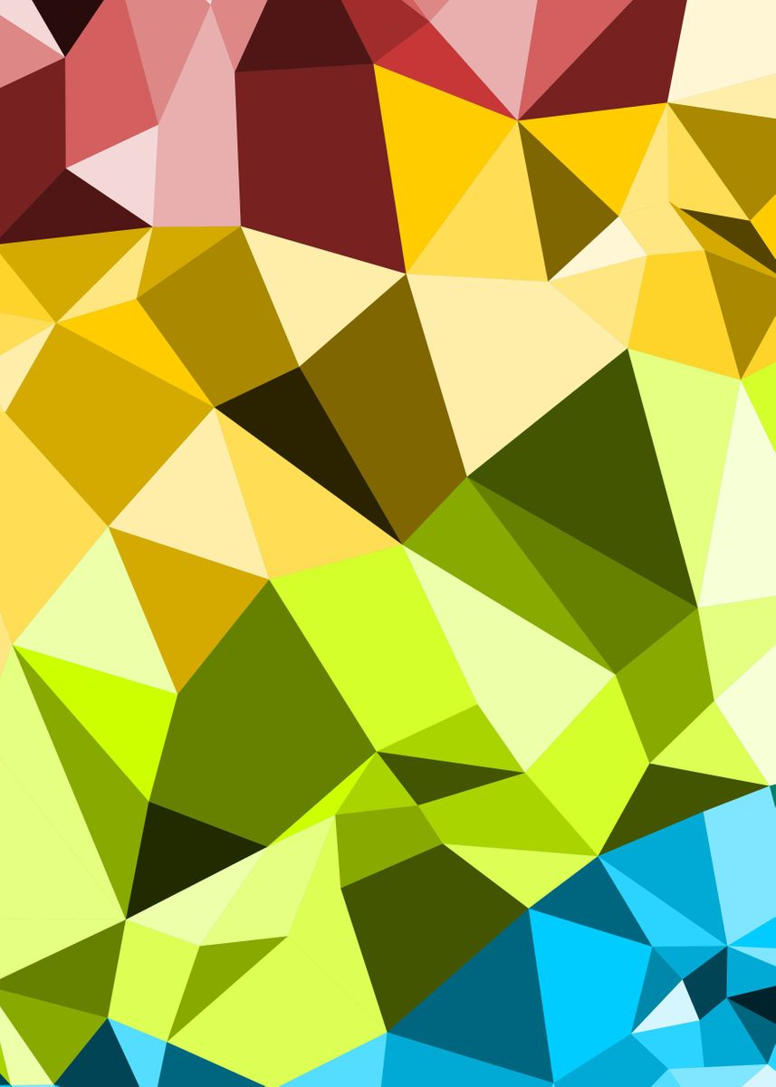 'poligon' Poster, picture, metal print, paint by riko kiki | Displate