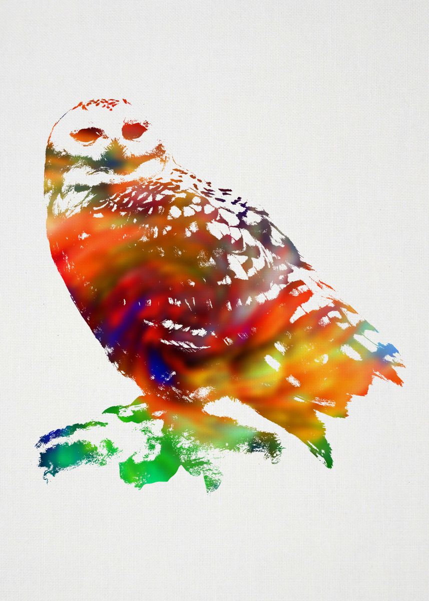 'Owl' Poster, picture, metal print, paint by Design Turnpike | Displate