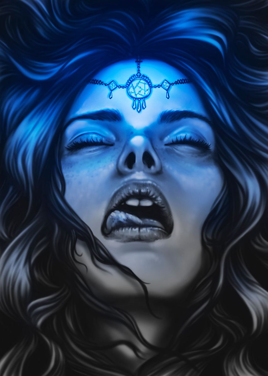 'Anush and the morning dew' Poster, picture, metal print, paint by ...