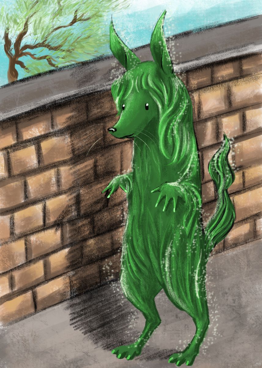 'Fantastical Green Beast' Poster by Matt Corrigan | Displate