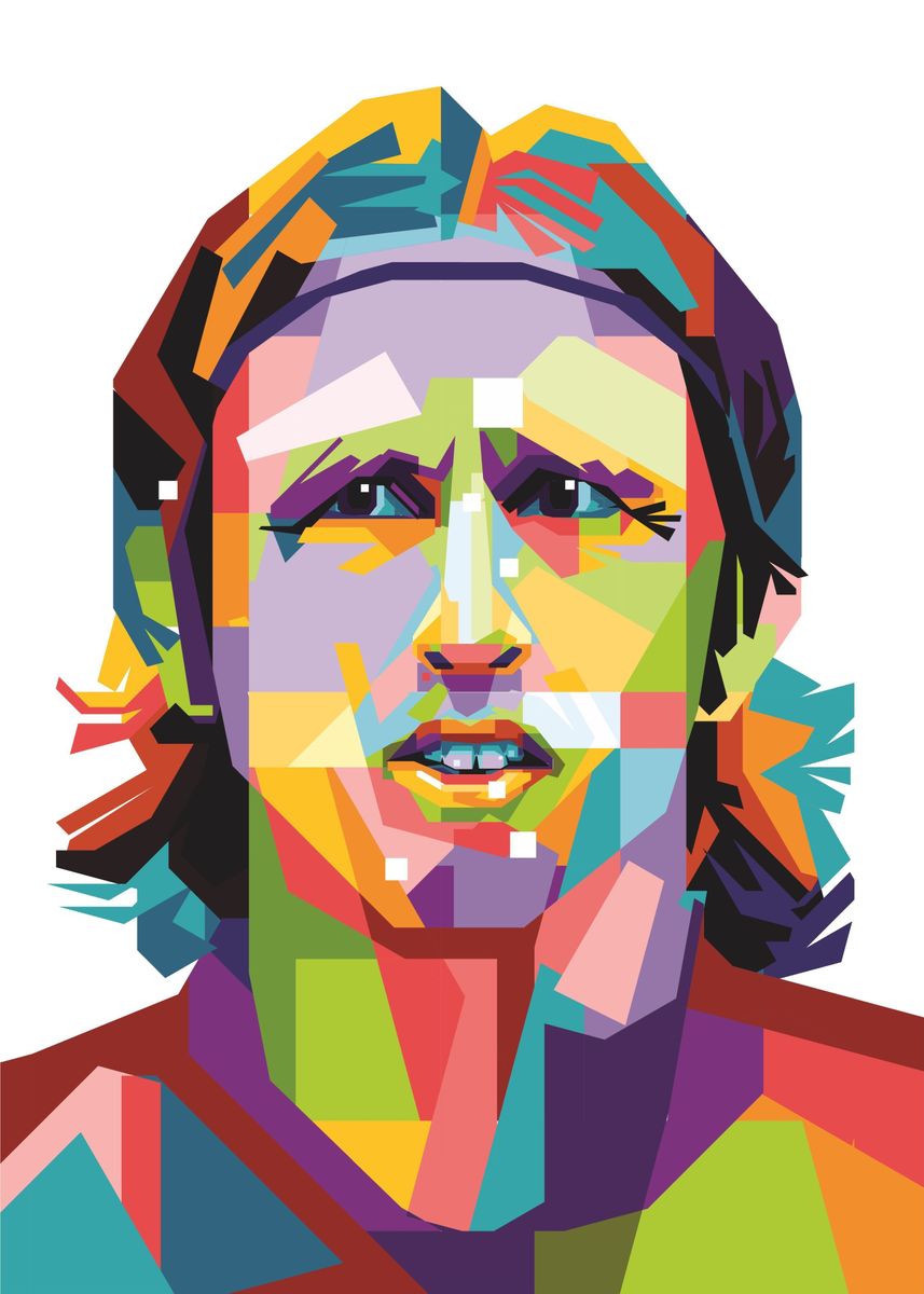 'Modric ' Poster, picture, metal print, paint by Riski Mardika | Displate