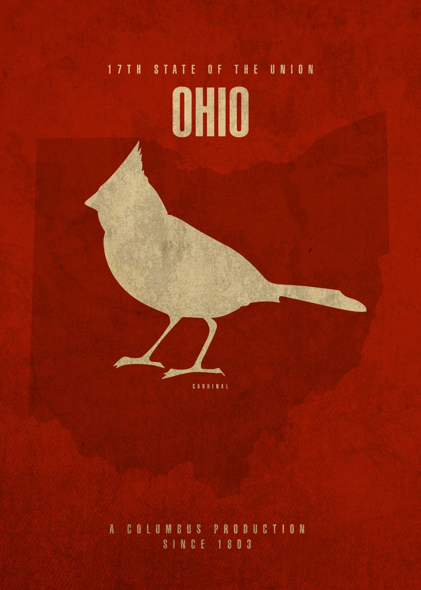'Ohio State Facts' Poster, picture, metal print, paint by Design ...