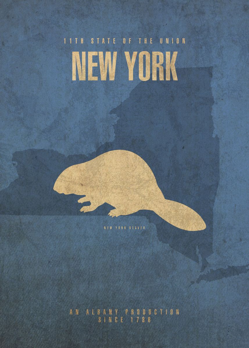 'New York State Facts' Poster by Design Turnpike | Displate