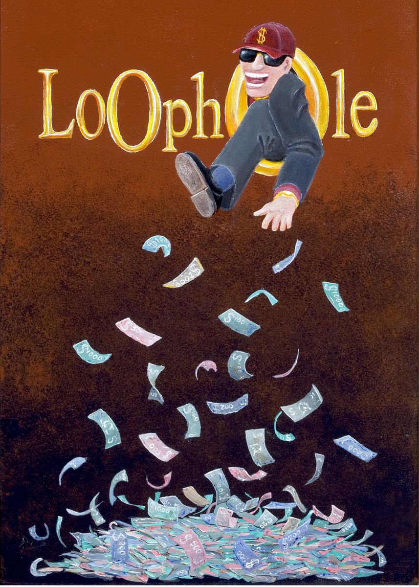 'Loophole' Poster, picture, metal print, paint by Jason Zahra | Displate