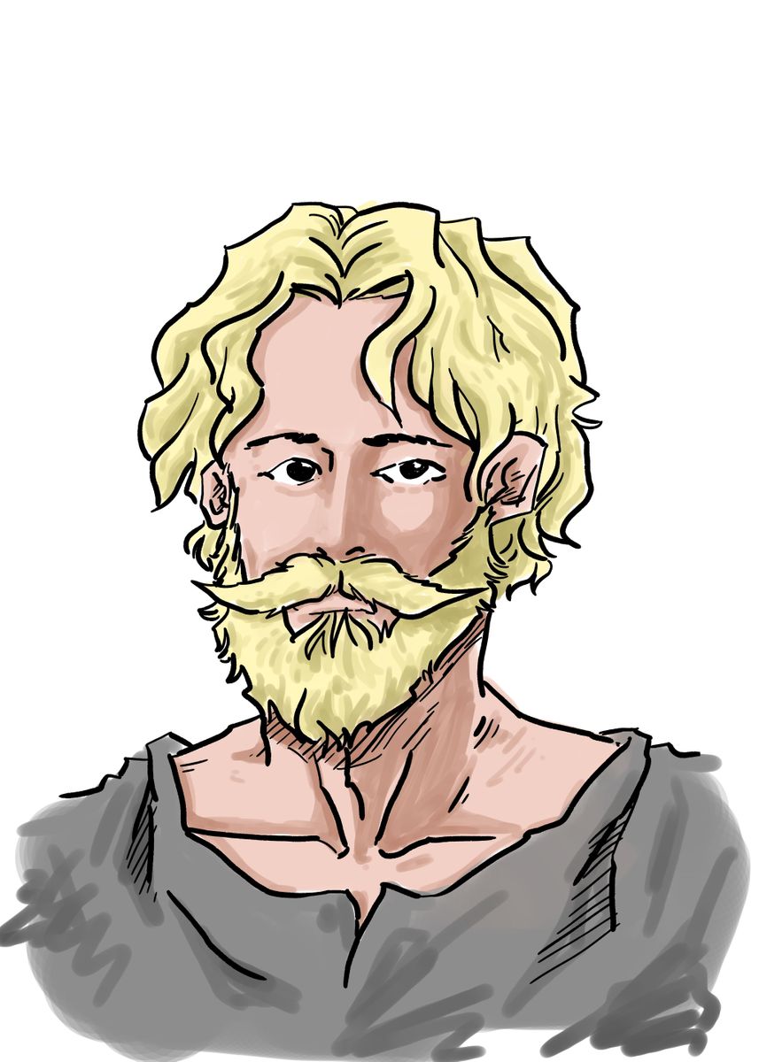 'old man illustrate' Poster, picture, metal print, paint by Nguyen Hong ...