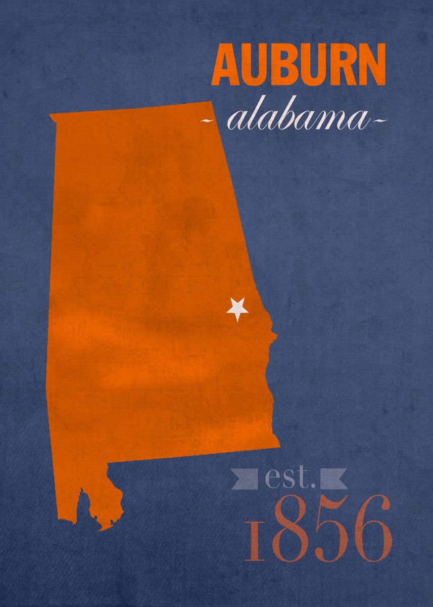 'University of Auburn' Poster, picture, metal print, paint by Design ...