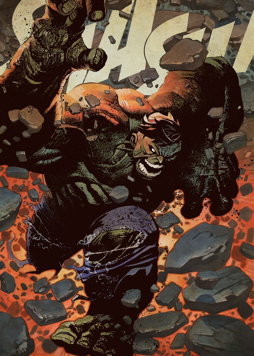 'Smash!' Poster, picture, metal print, paint by Marvel | Displate