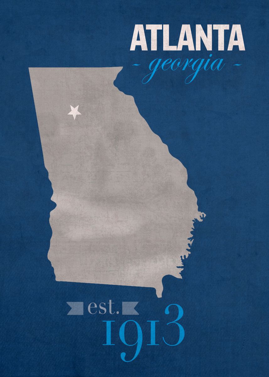 'Georgia State University' Poster, picture, metal print, paint by ...