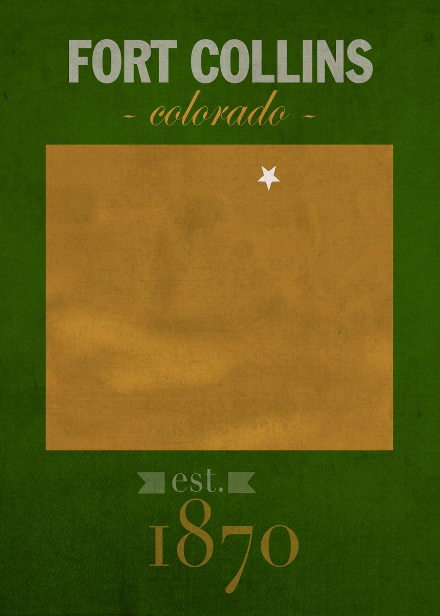 'Colorado State University' Poster, picture, metal print, paint by ...