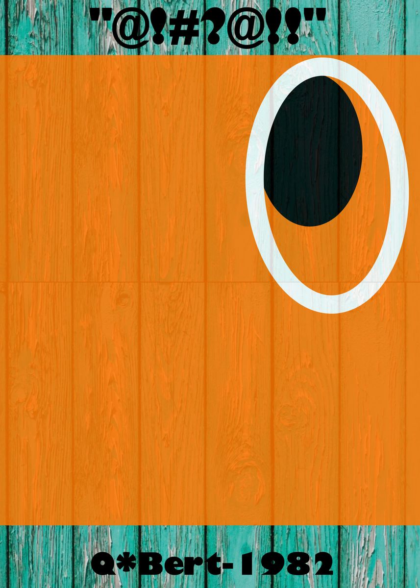 'QBert' Poster, picture, metal print, paint by Ronan Holdsworth | Displate