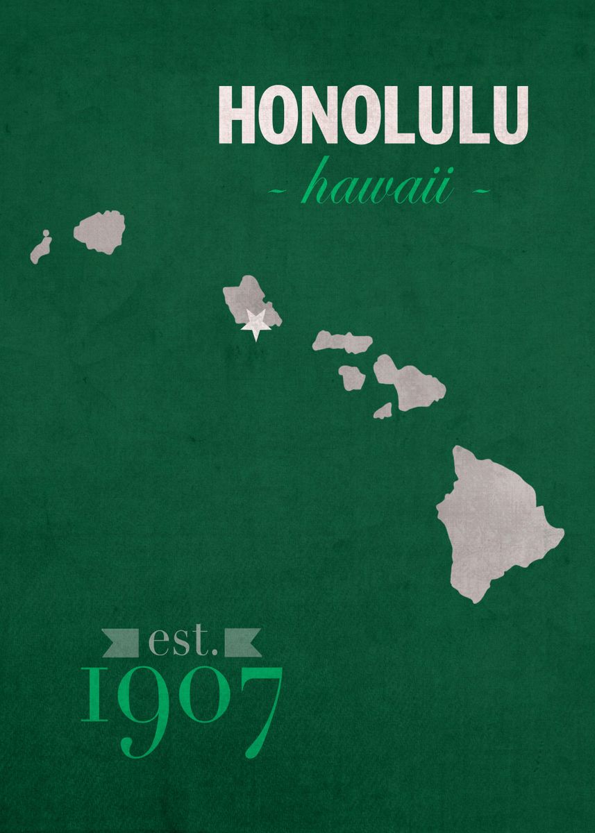 'University of Hawaii' Poster, picture, metal print, paint by Design ...