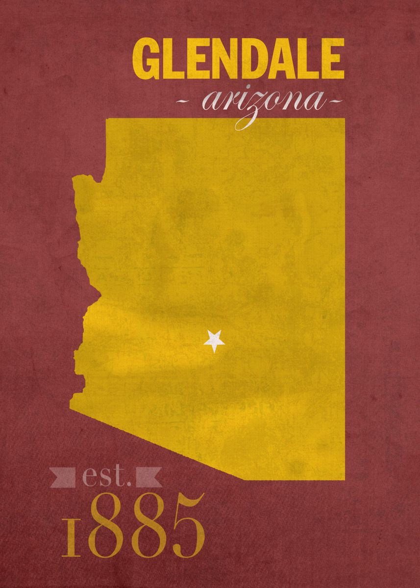'Arizona State University' Poster, picture, metal print, paint by ...