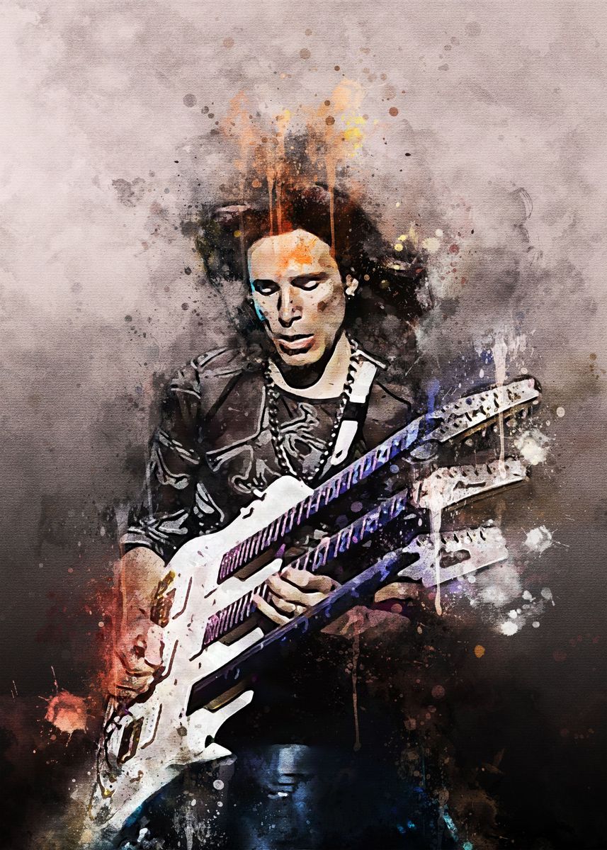 'Steve Vai is a guitarist' Poster, picture, metal print, paint by ...
