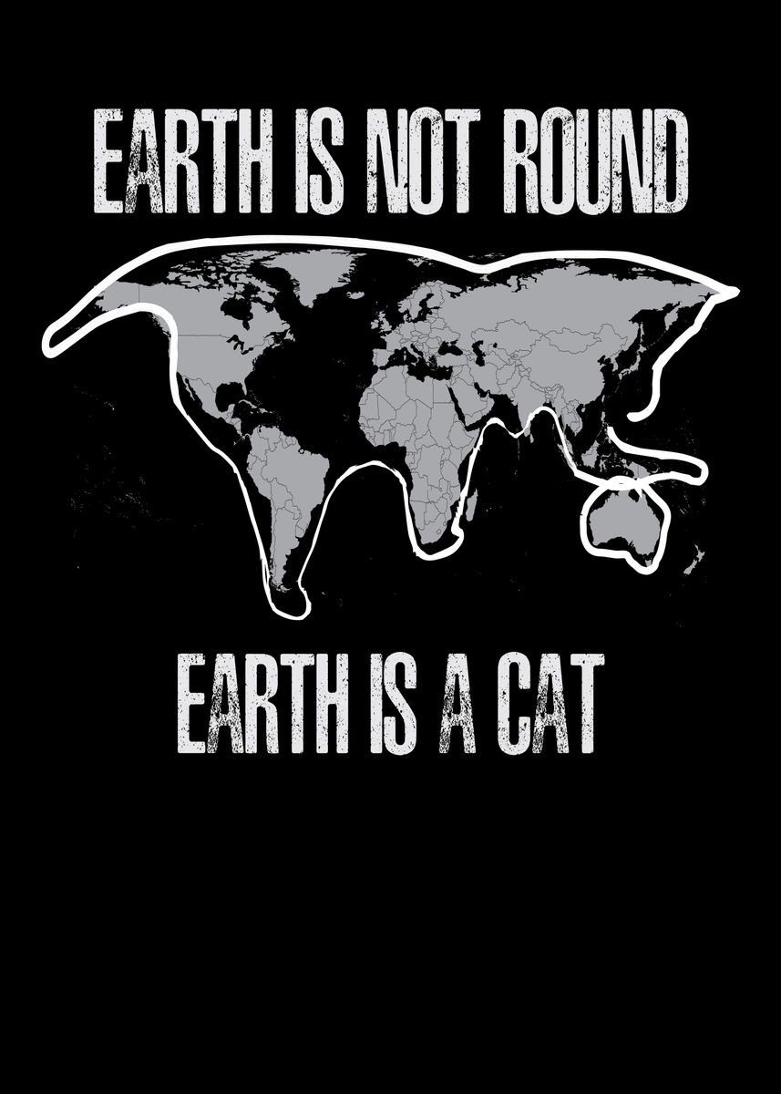 'Earth Is A Cat' Poster, picture, metal print, paint by Overstyle ...