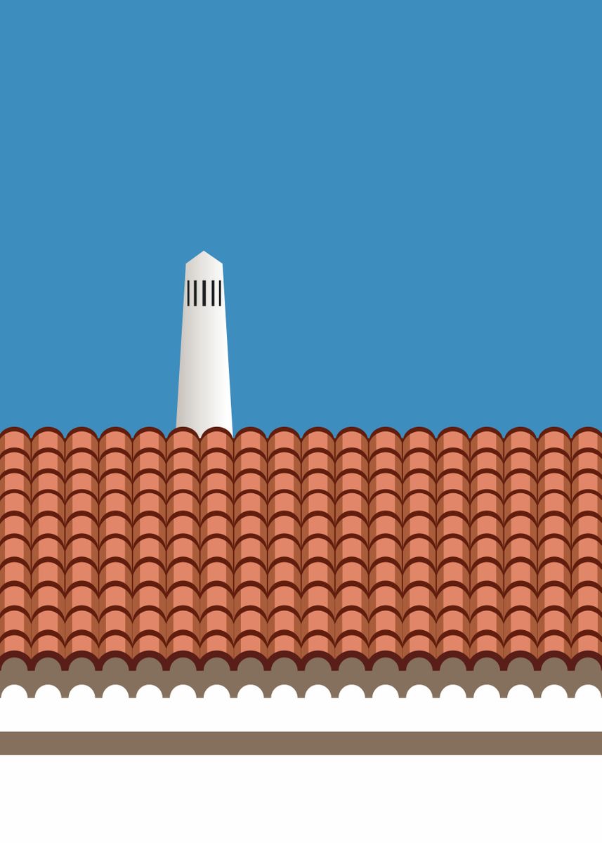 'Summer House Roof' Poster, picture, metal print, paint by Matthew ...