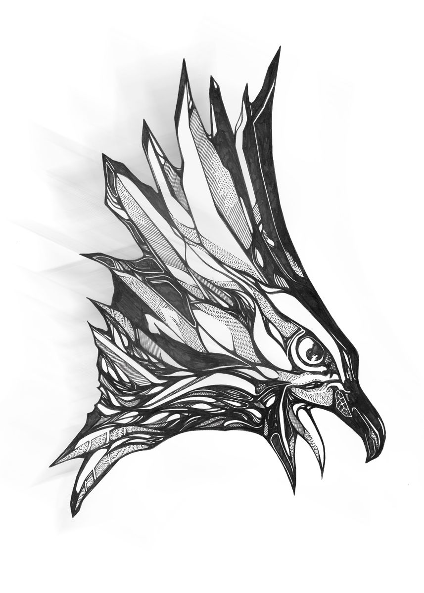 'HAWK CRY' Poster, picture, metal print, paint by WOSP Graphics | Displate