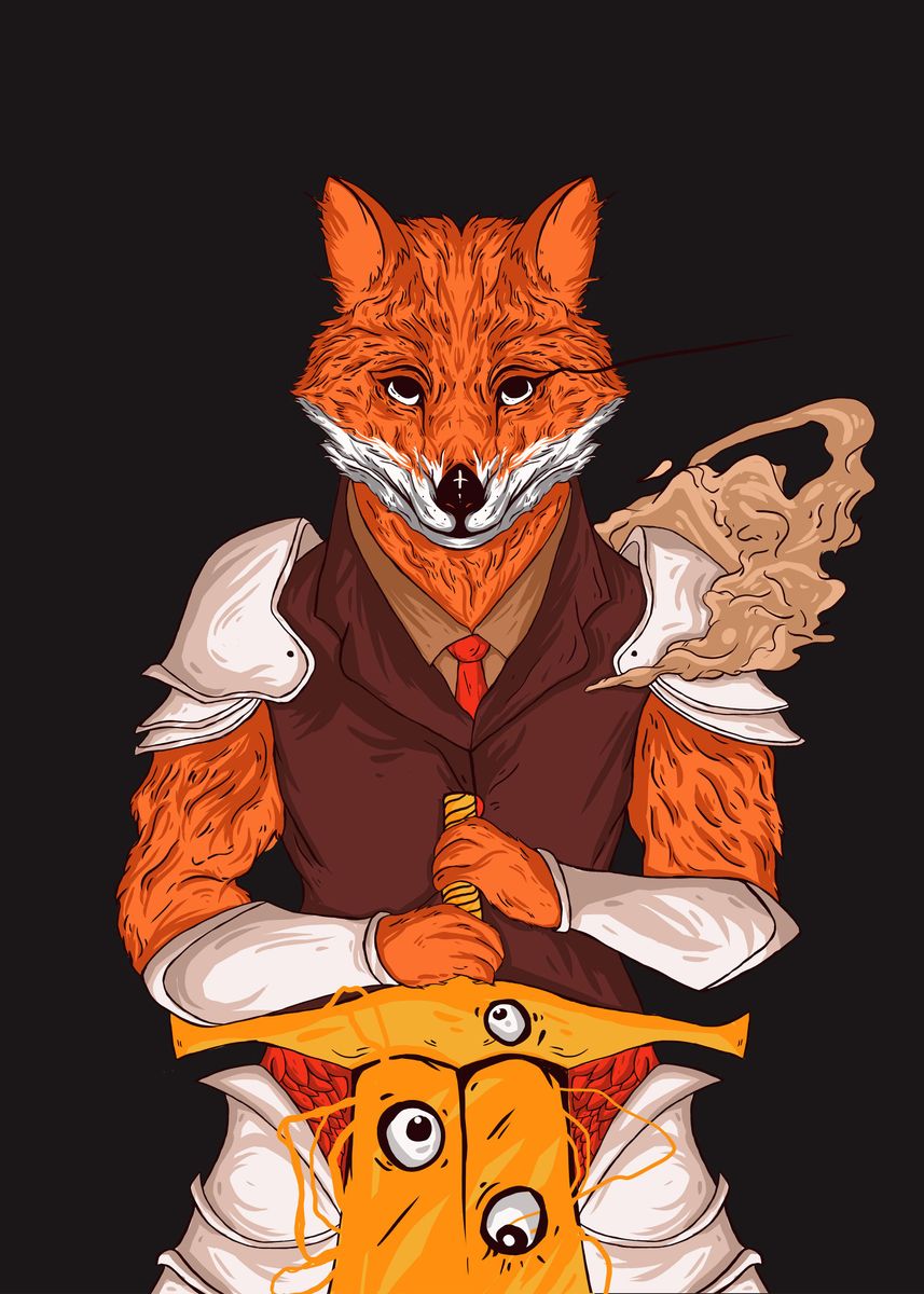 'Foxy Knight' Poster by Tommy Wijaya | Displate