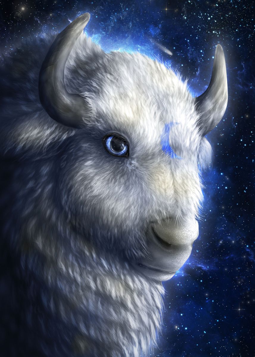 'White Buffalo' Poster by KhaliaArt | Displate