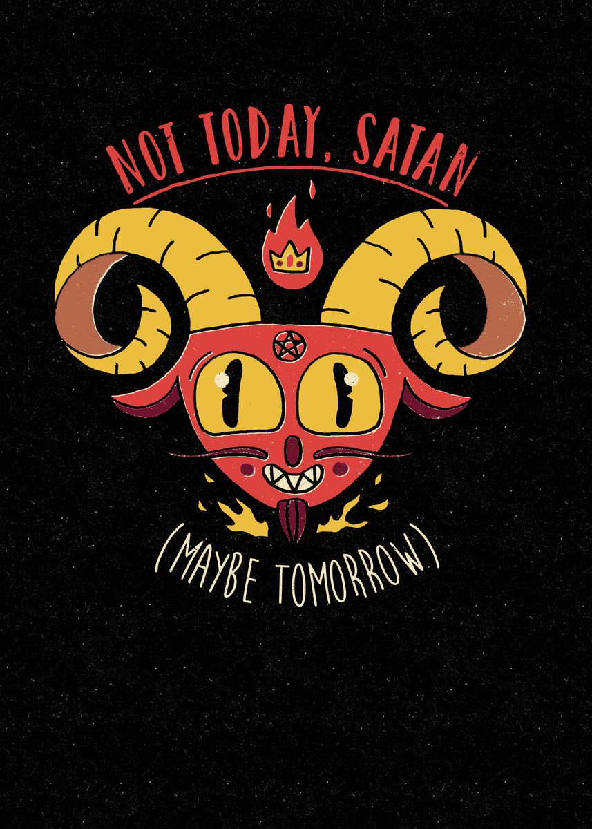 'Naughty Devil' Poster, picture, metal print, paint by DinoMike Design | Displate