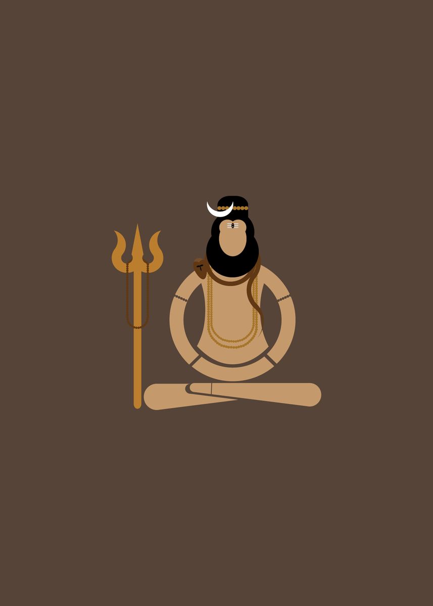'mahadev' Poster, picture, metal print, paint by Raju kharbuja | Displate