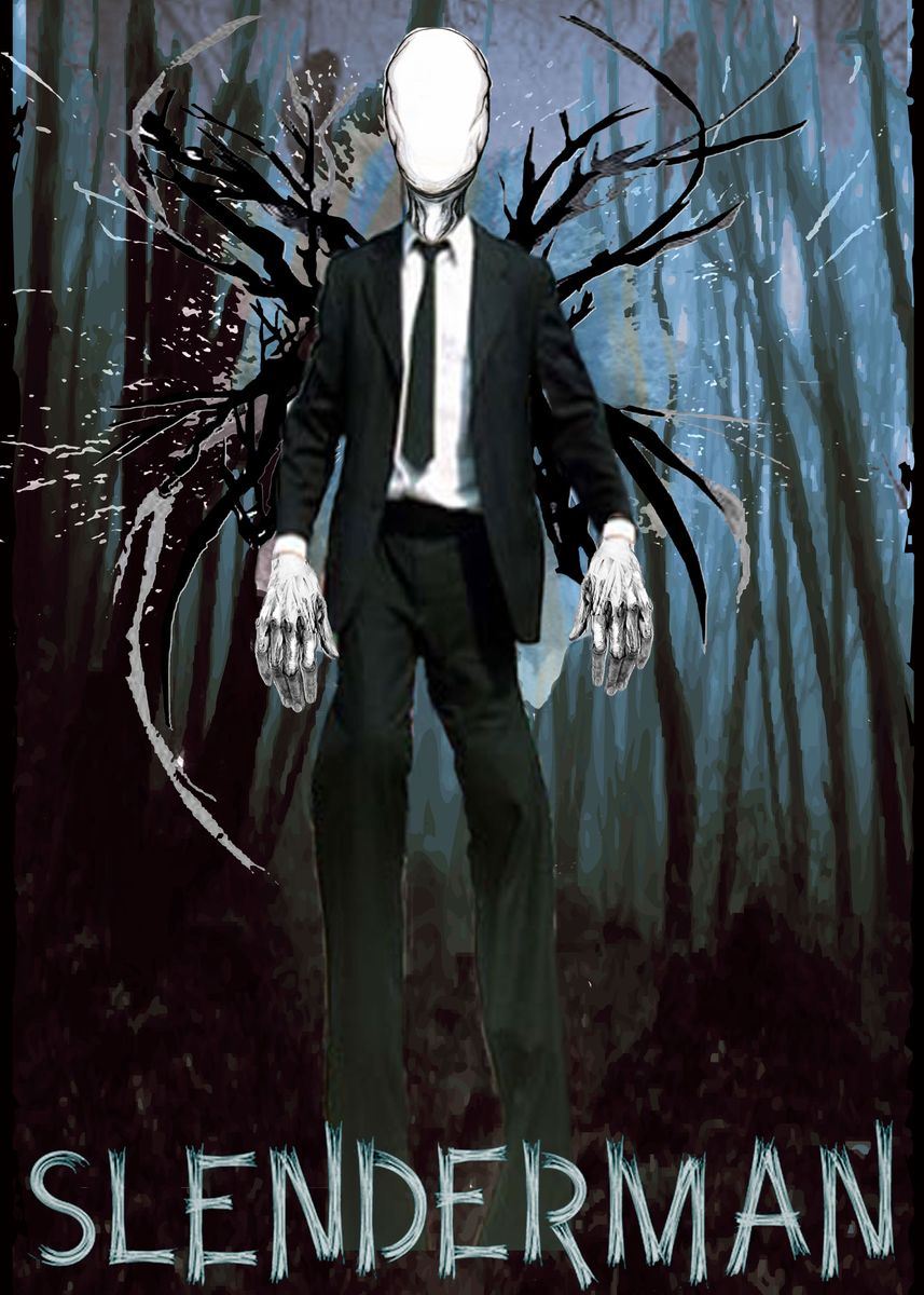 'Slenderman' Poster, picture, metal print, paint by Damelio Designs ...