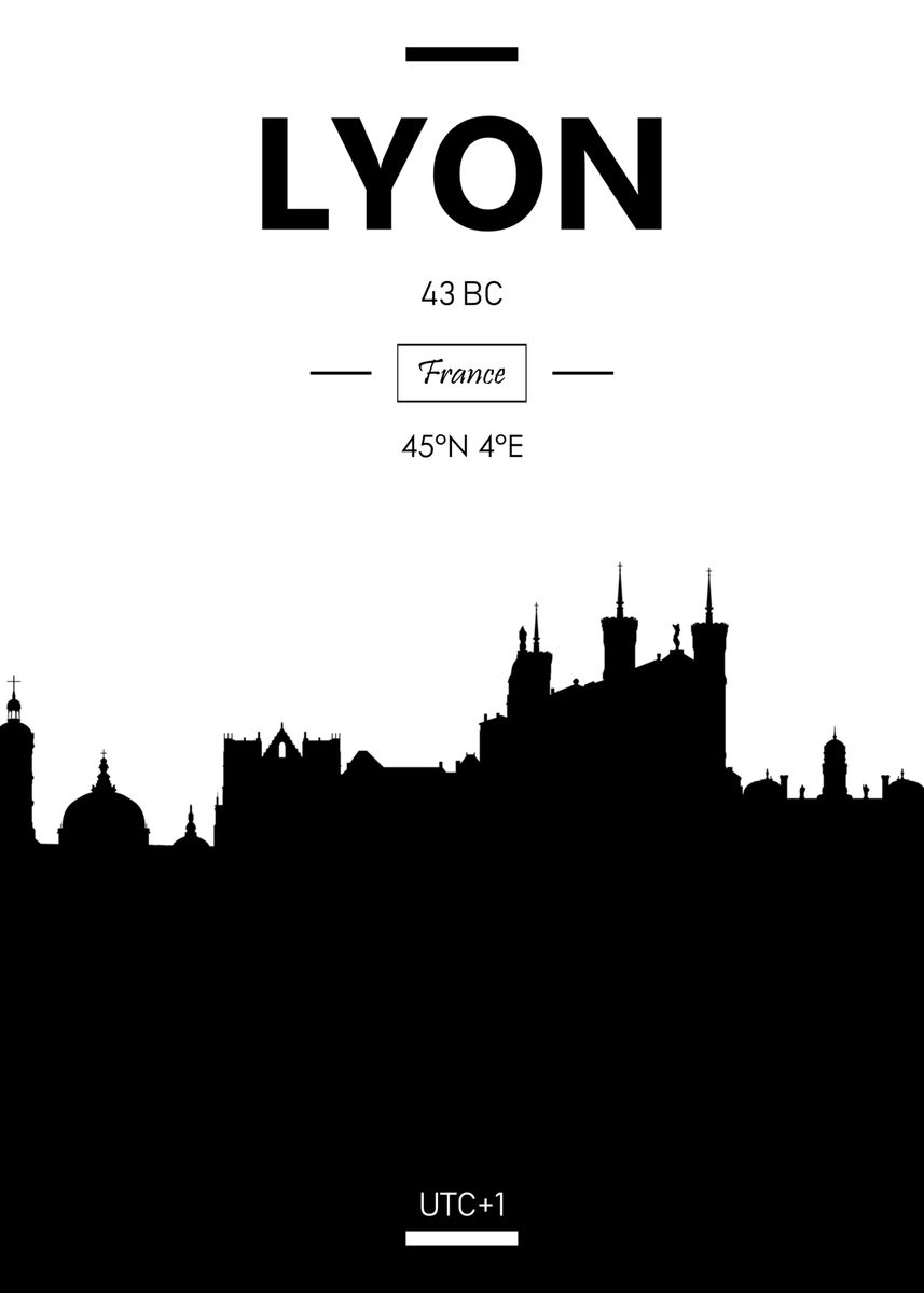 'Lyon' Poster, picture, metal print, paint by Alexandros Iosifidis ...