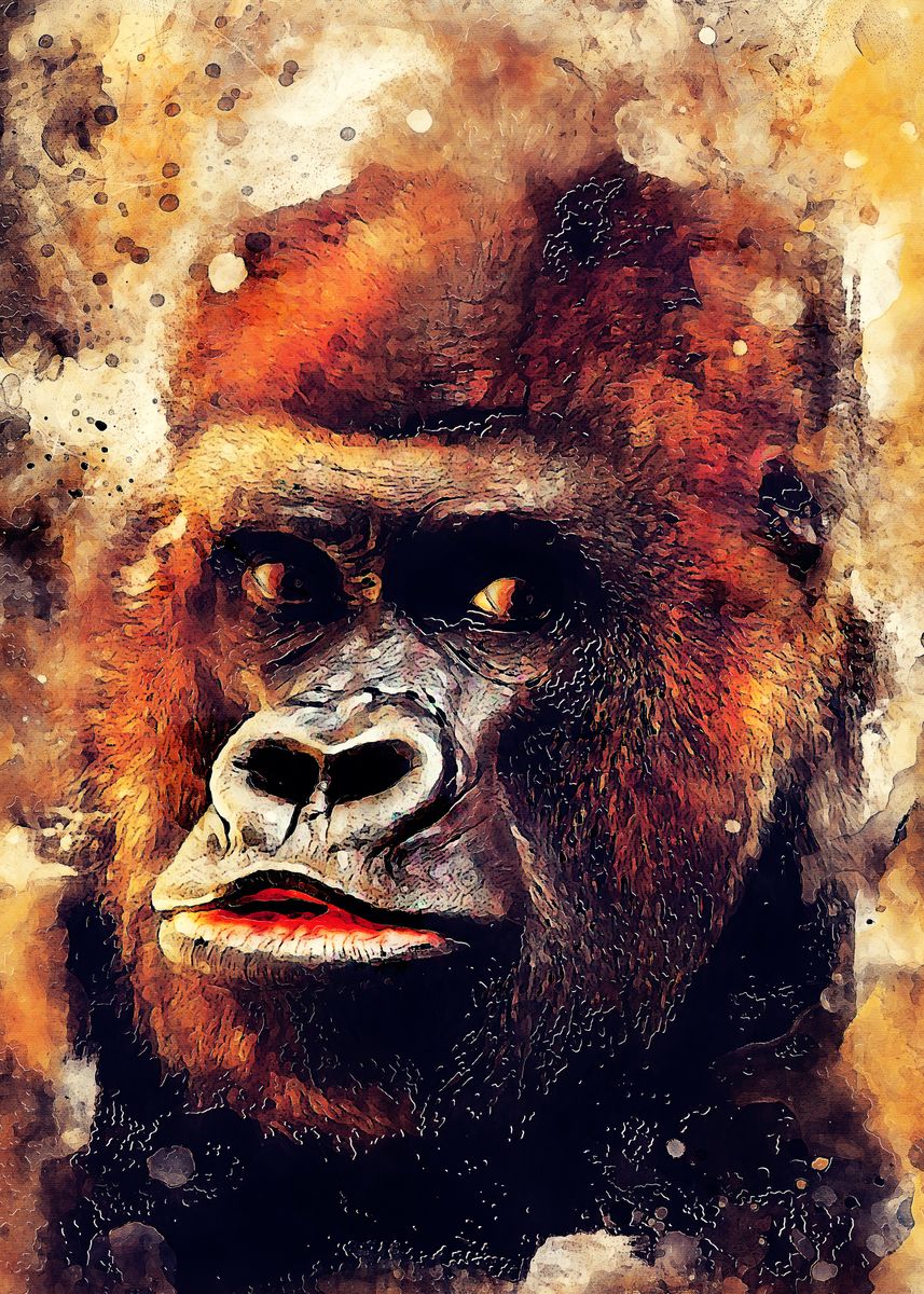 'Gorilla' Poster by JBJart Justyna Jaszke | Displate