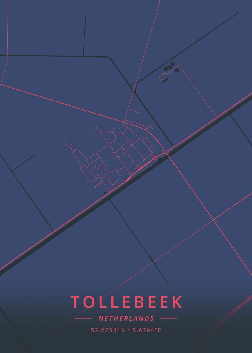 'Tollebeek Netherlands' Poster, picture, metal print, paint by Designer ...