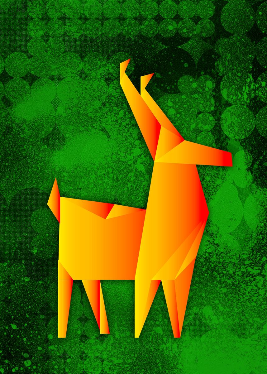 'Deer Origami' Poster by eka dharmayuda | Displate