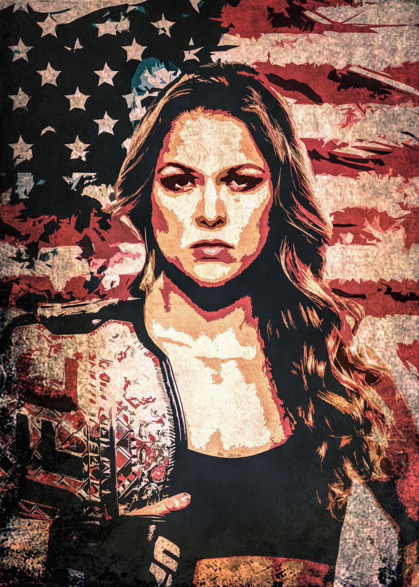 'Ronda Rousey Rowdy' Poster, picture, metal print, paint by VOODOO ...
