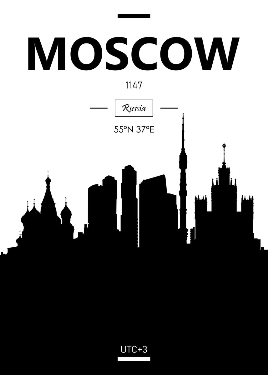 'Moscow' Poster, picture, metal print, paint by Alexandros Iosifidis ...