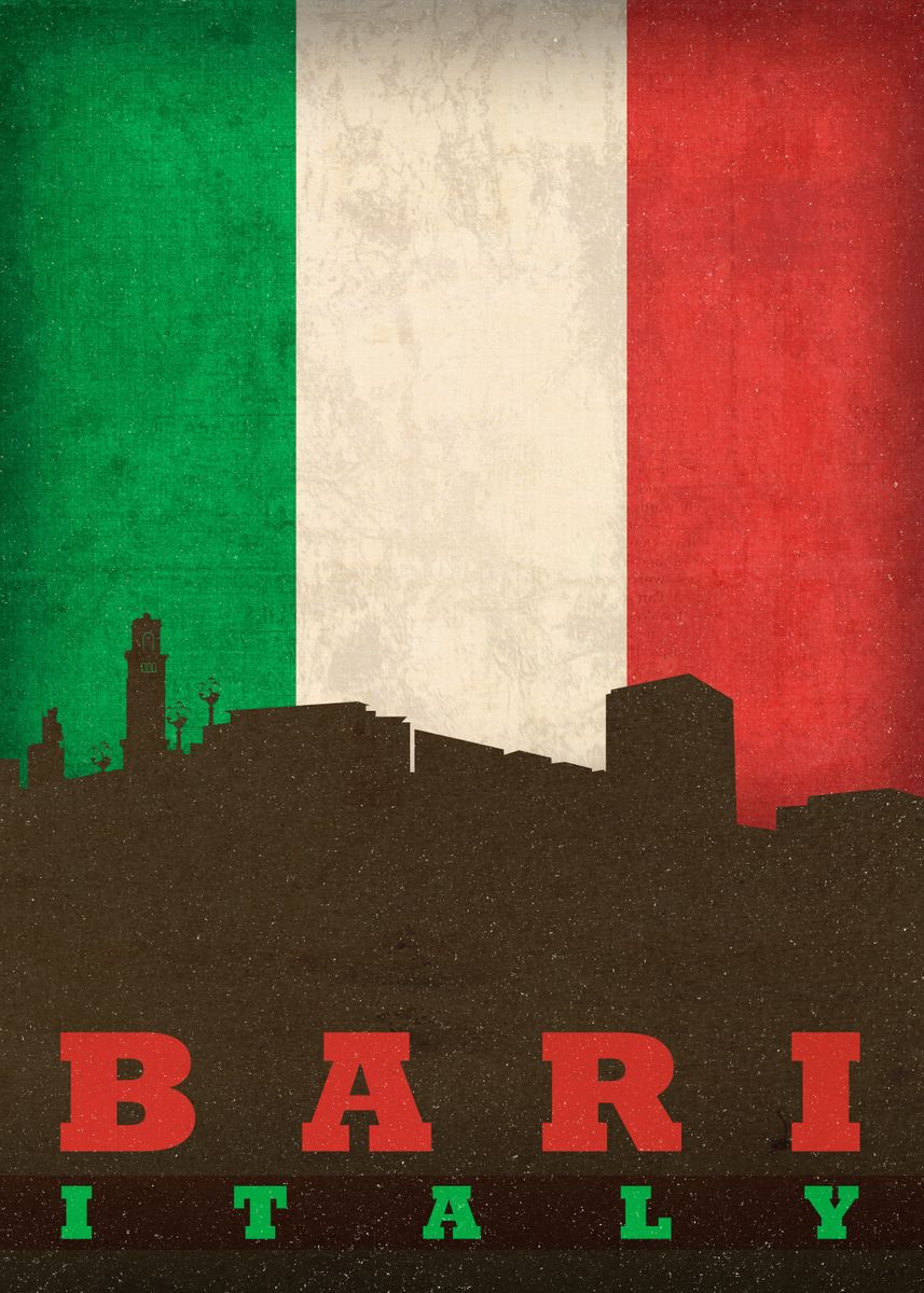 'Bari Italy City Skyline' Poster by Design Turnpike | Displate