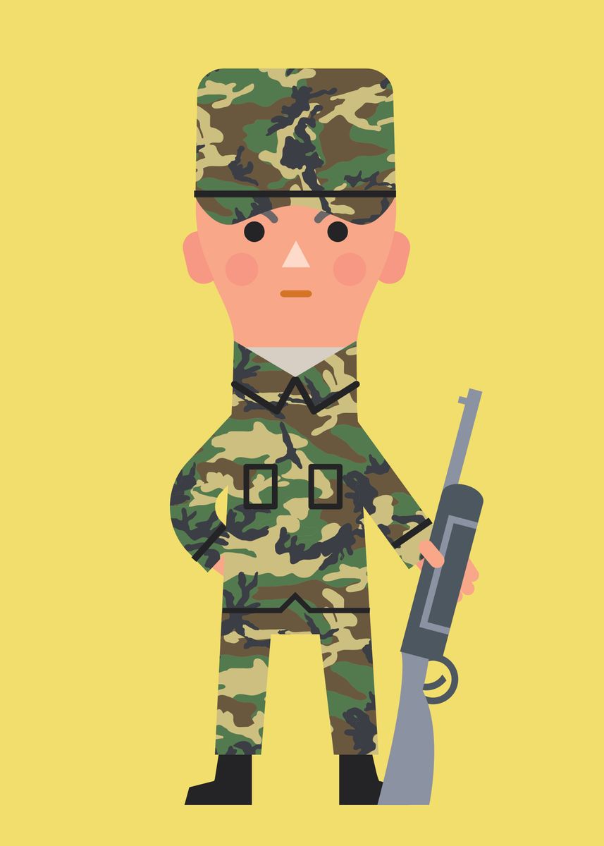 'Soldier keeping Guard' Poster, picture, metal print, paint by Russell ...