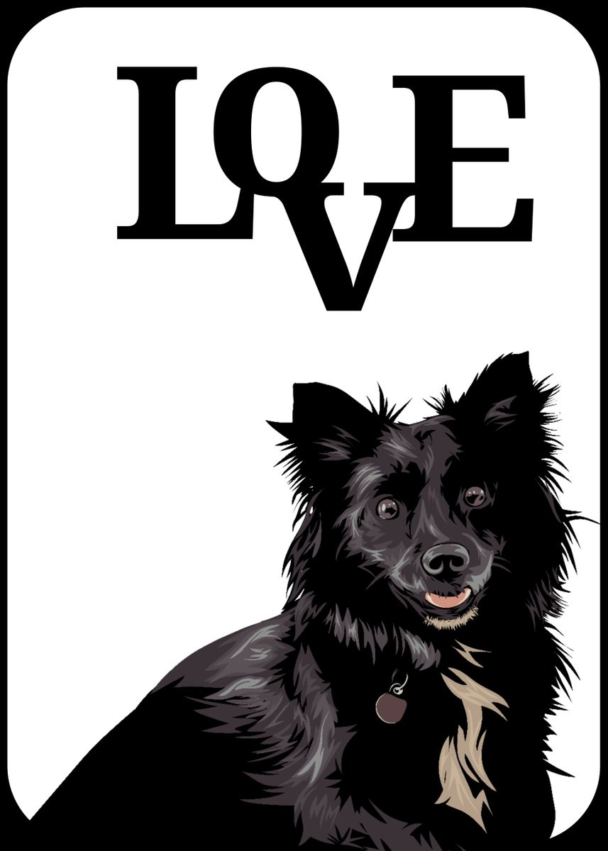 'love Animals' Poster, picture, metal print, paint by Base Mant | Displate