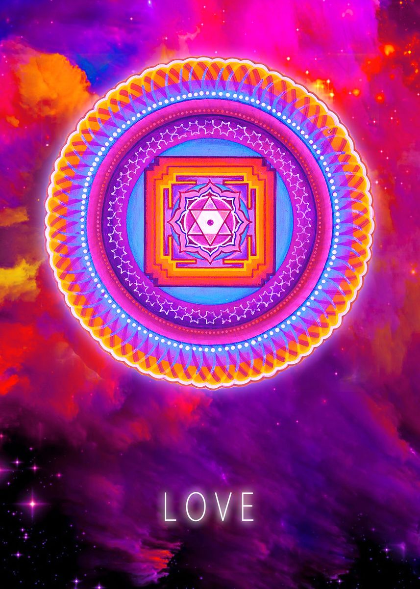 'Love of Parvati Yantra' Poster, picture, metal print, paint by Organic ...