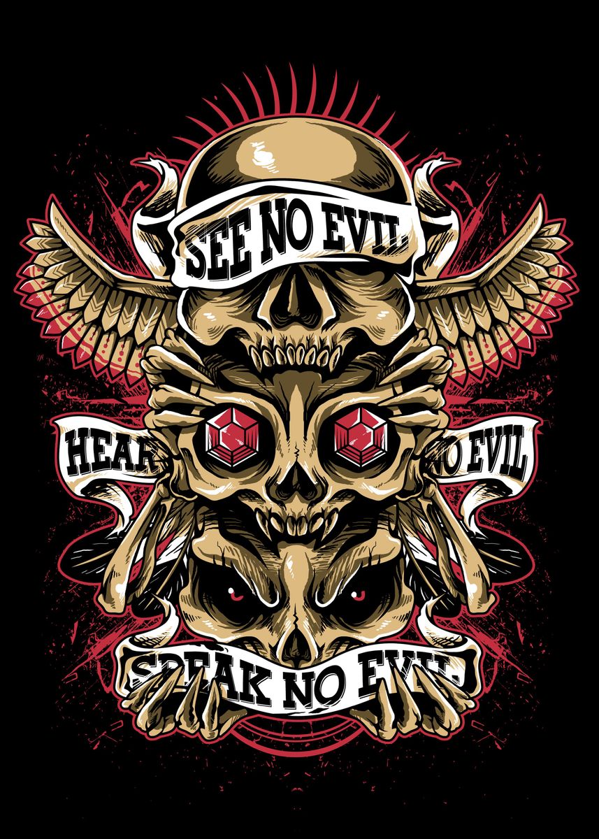 'See No Evil' Poster by Chris Simmons | Displate