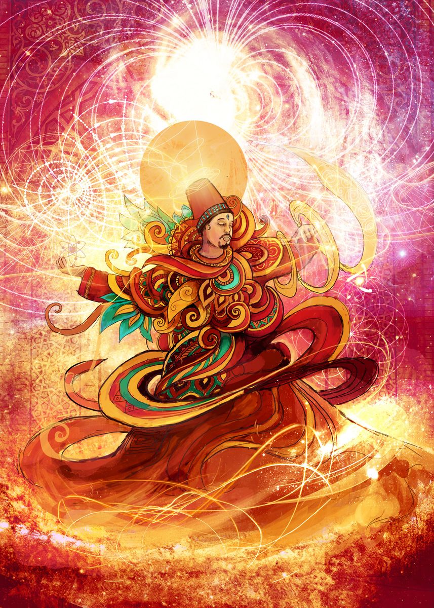 'Sufi dance' Poster, picture, metal print, paint by Lance Schmale ...